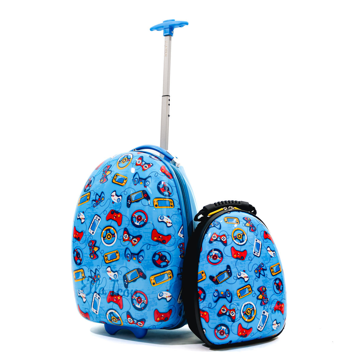 Set Troler si Ghiozdan pentru copii Joystick Albastru – Ella Icon